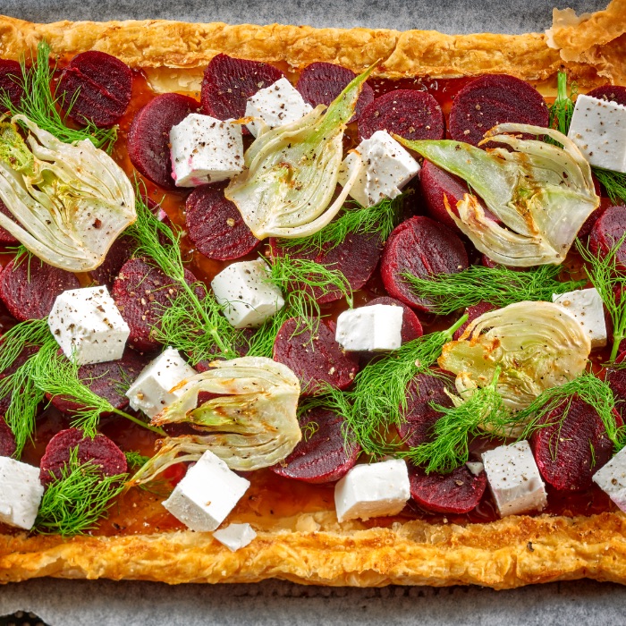 Beetroot, Fennel and Feta Puff Pastry Tart - Rich Products Corporation ...