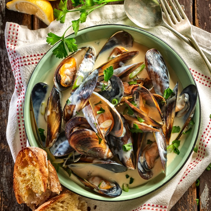 Drunken Mussels in a Creamy Beer Sauce - Rich Products Corporation Africa